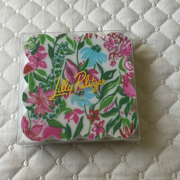 Lilly Pulitzer | Other | Lilly Pulitzer Vibrant Floral Acrylic Coasters ...